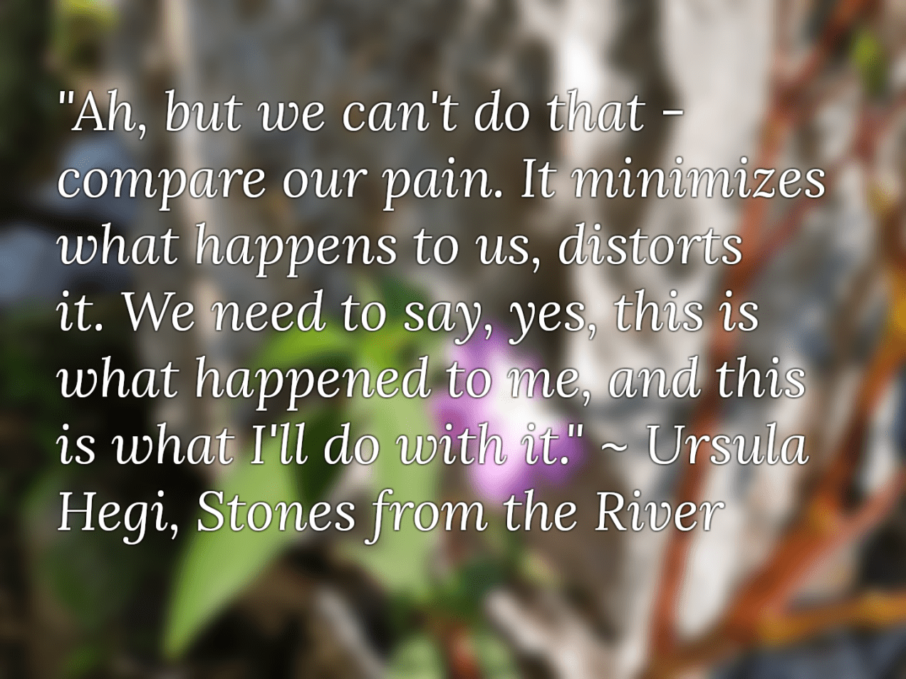 Quotable Quotes # 3: Stones from the River – The Pine-Scented Chronicles