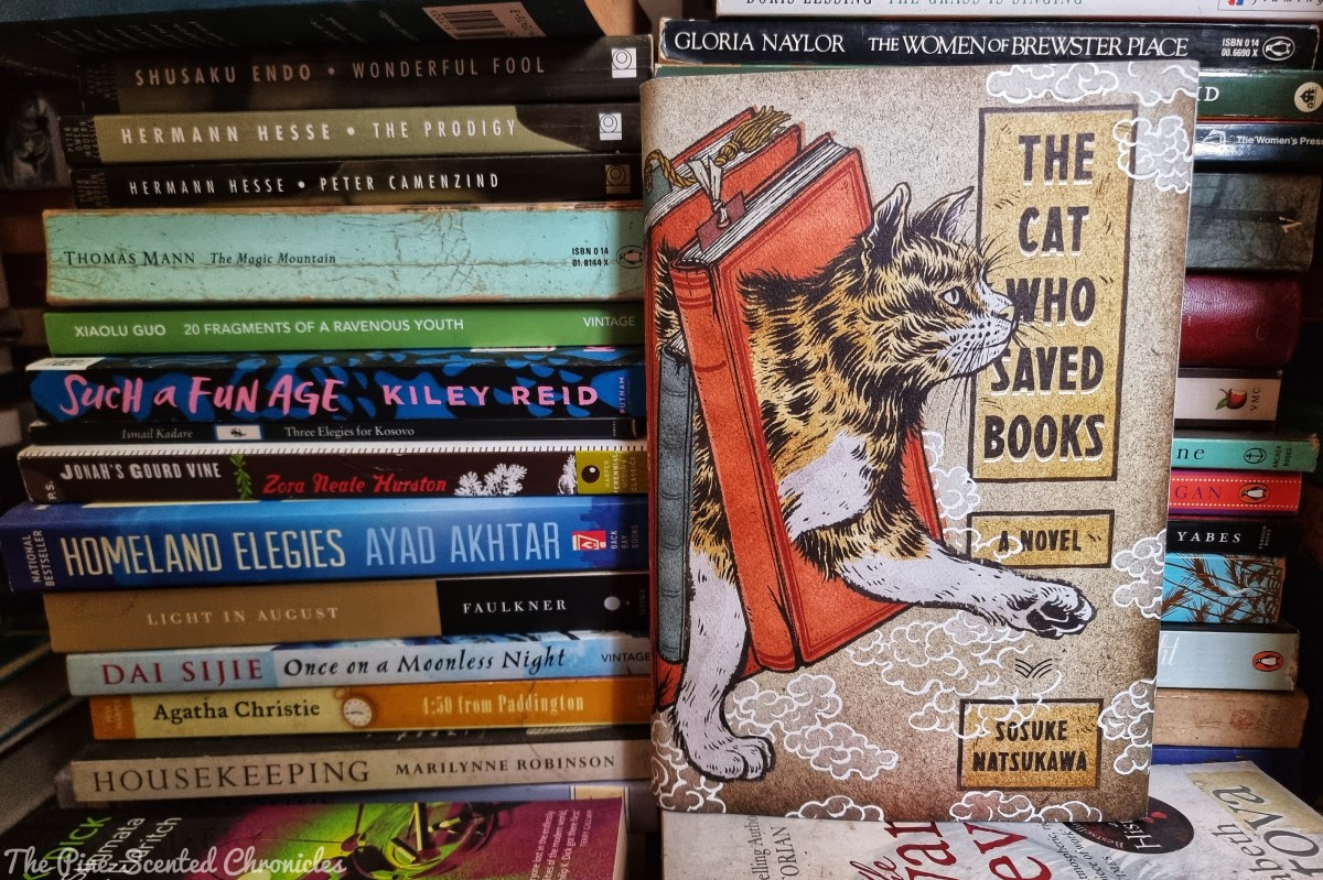 Book Review # 423: The Cat Who Saved Books – The Pine-Scented Chronicles